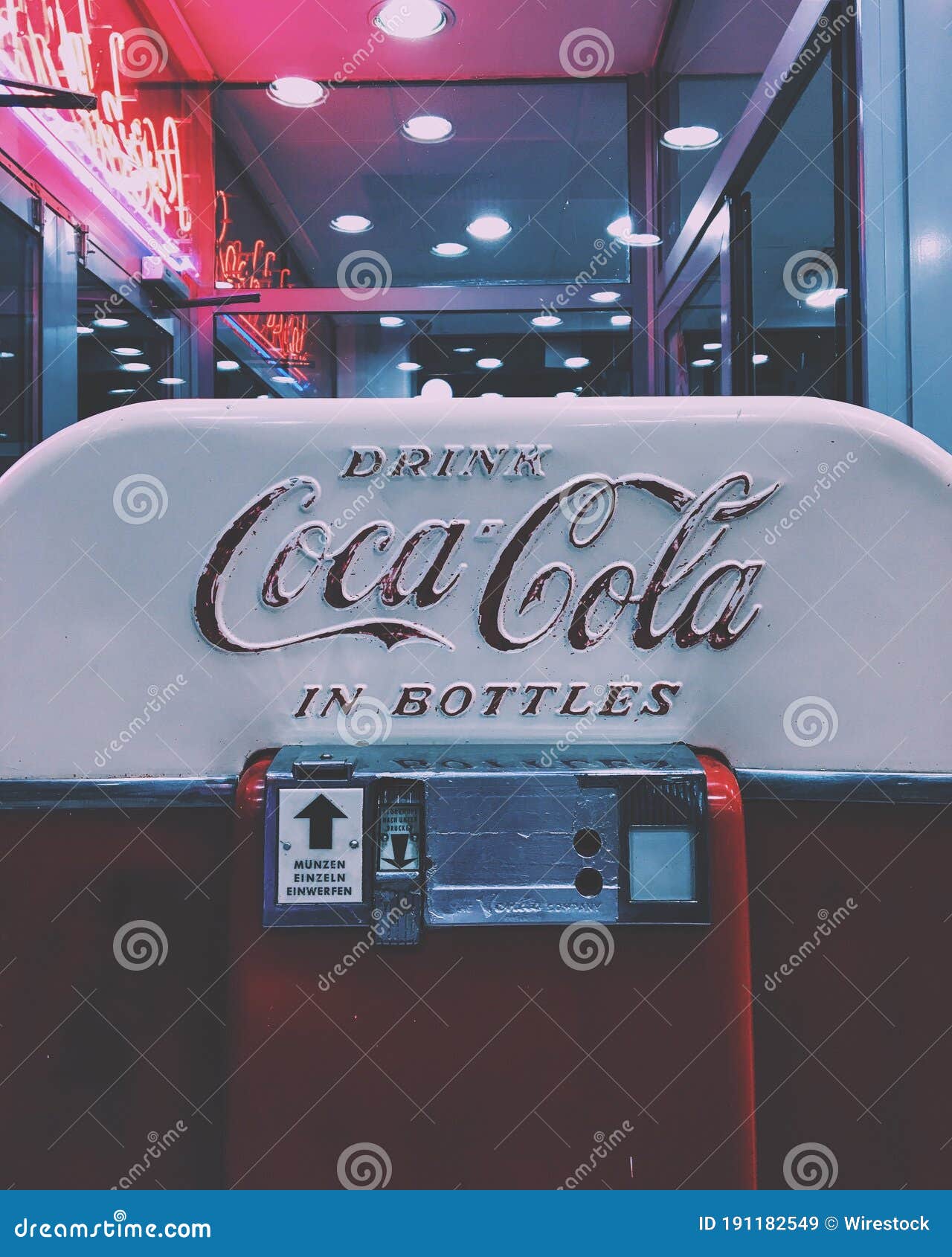 Old Red Retro CoCa-Cola Refrigerator Editorial Stock Image - Image of ...