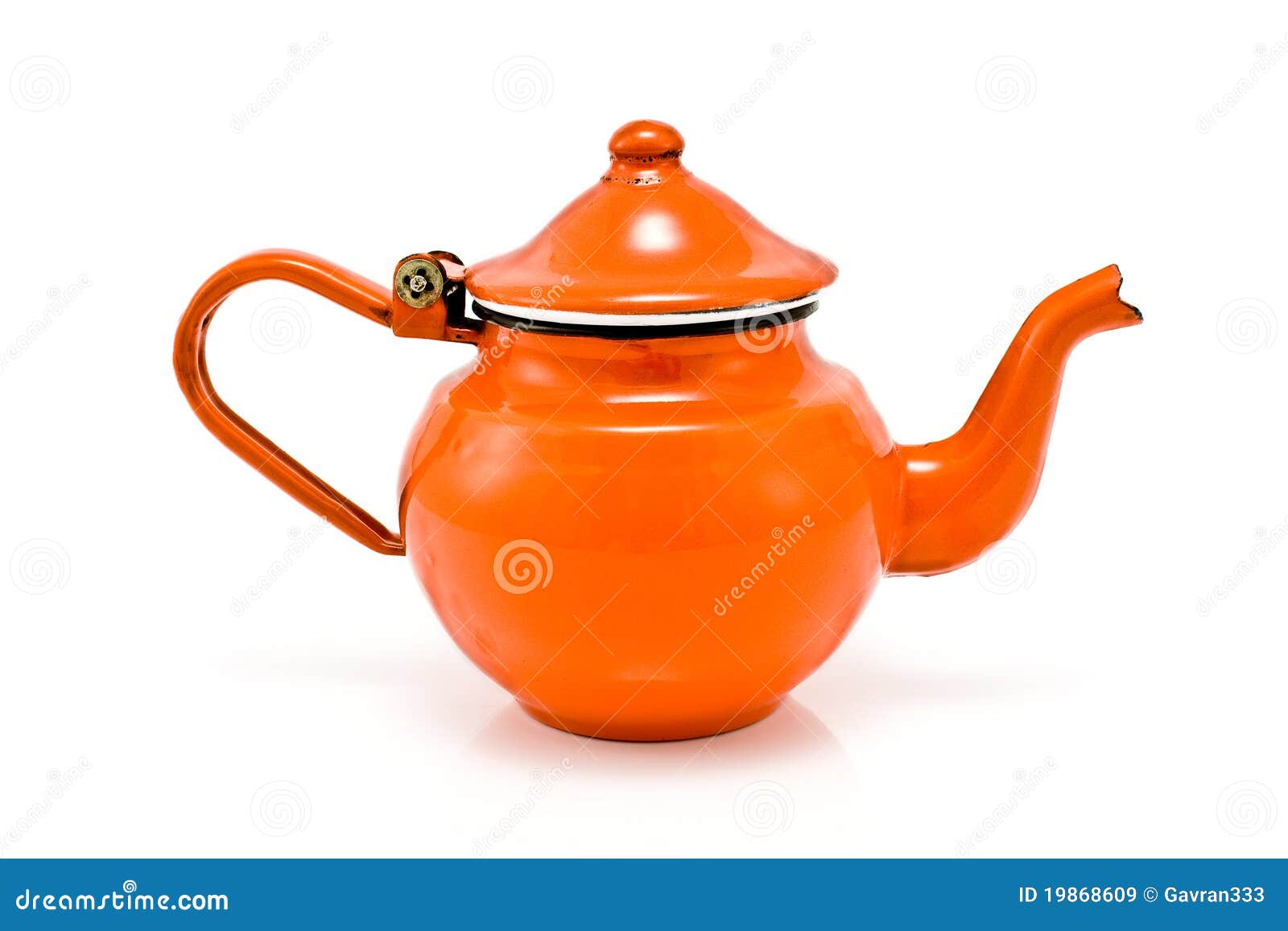 Old red rustic tea pot stock image. Image of antique - 19868609