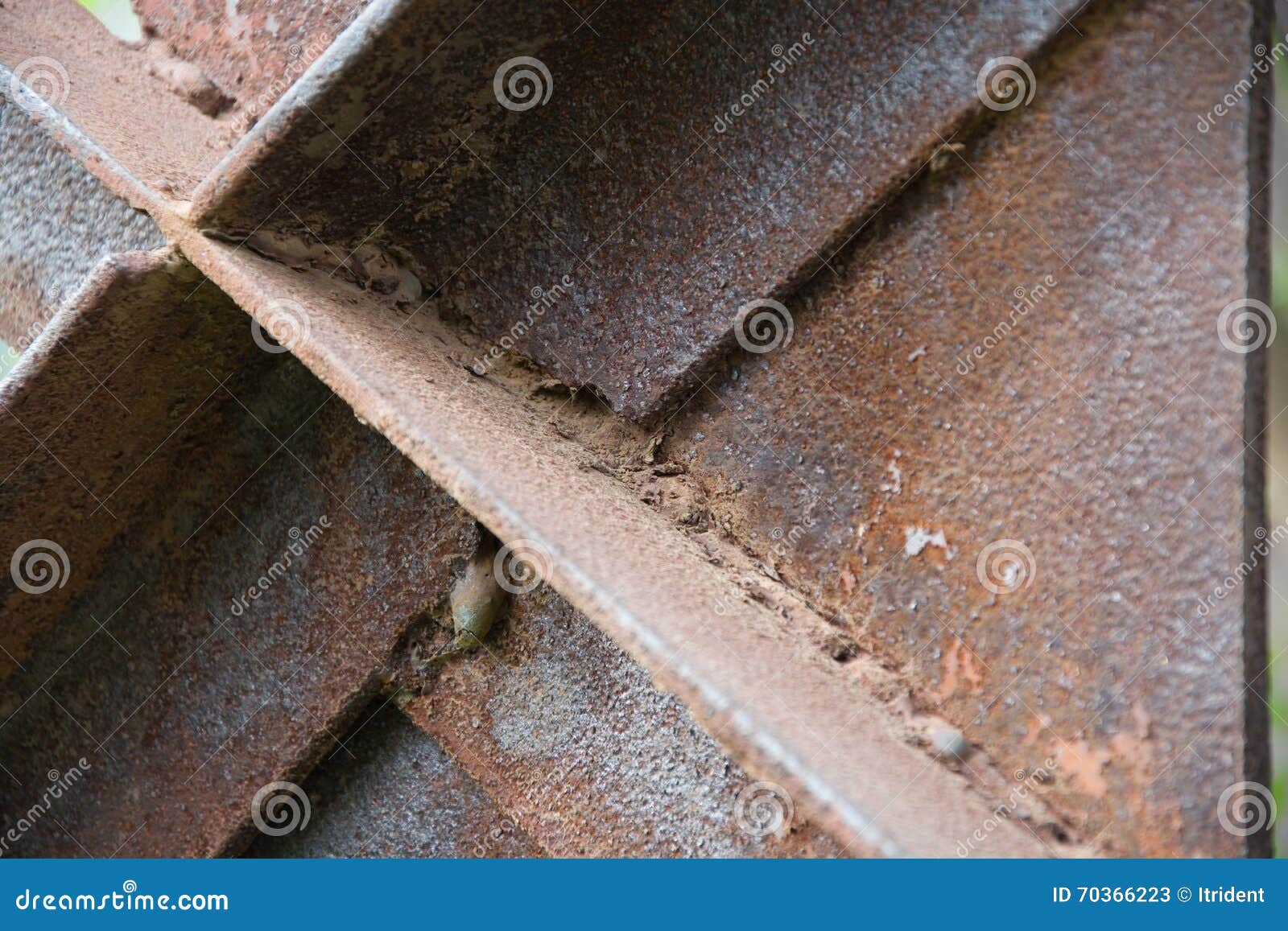 Old Red Rusty Welded Metal Framef Panel Corner Channel Stock Image ...