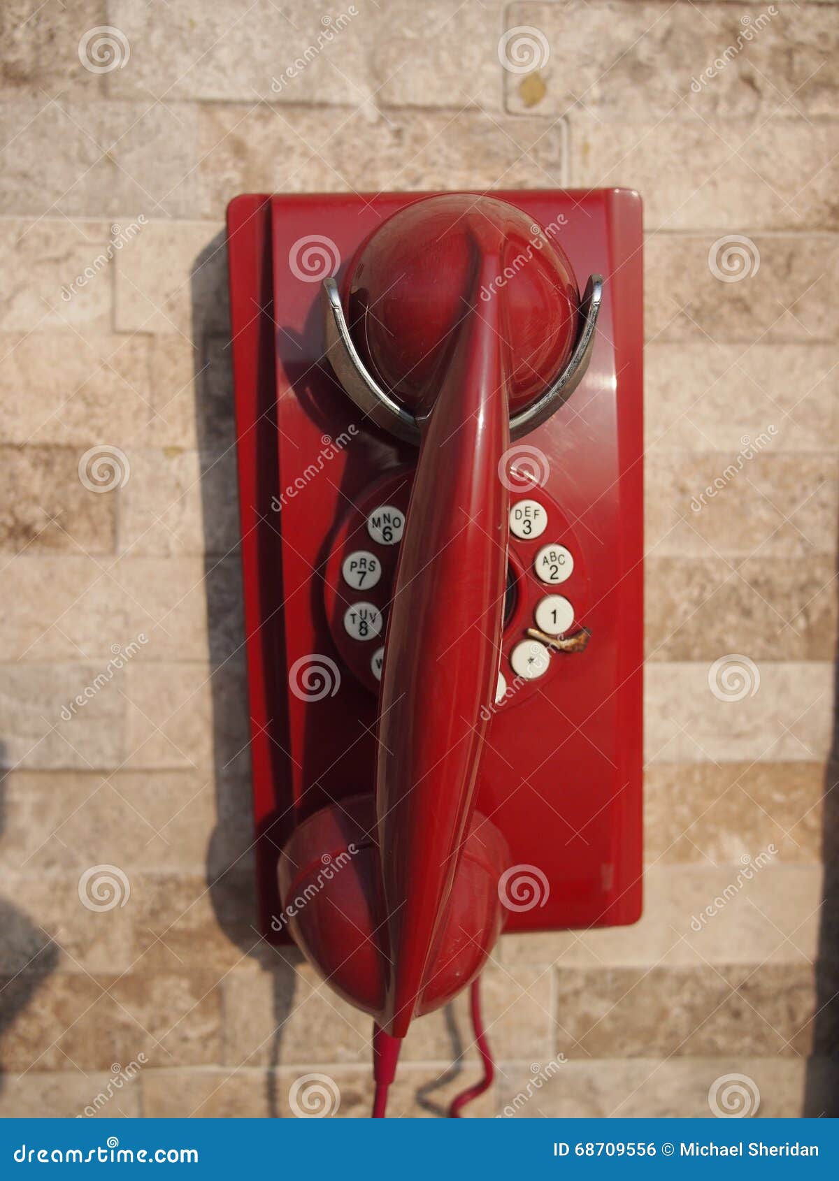 Old red telephone stock photo. Image of shiny, color - 68709556