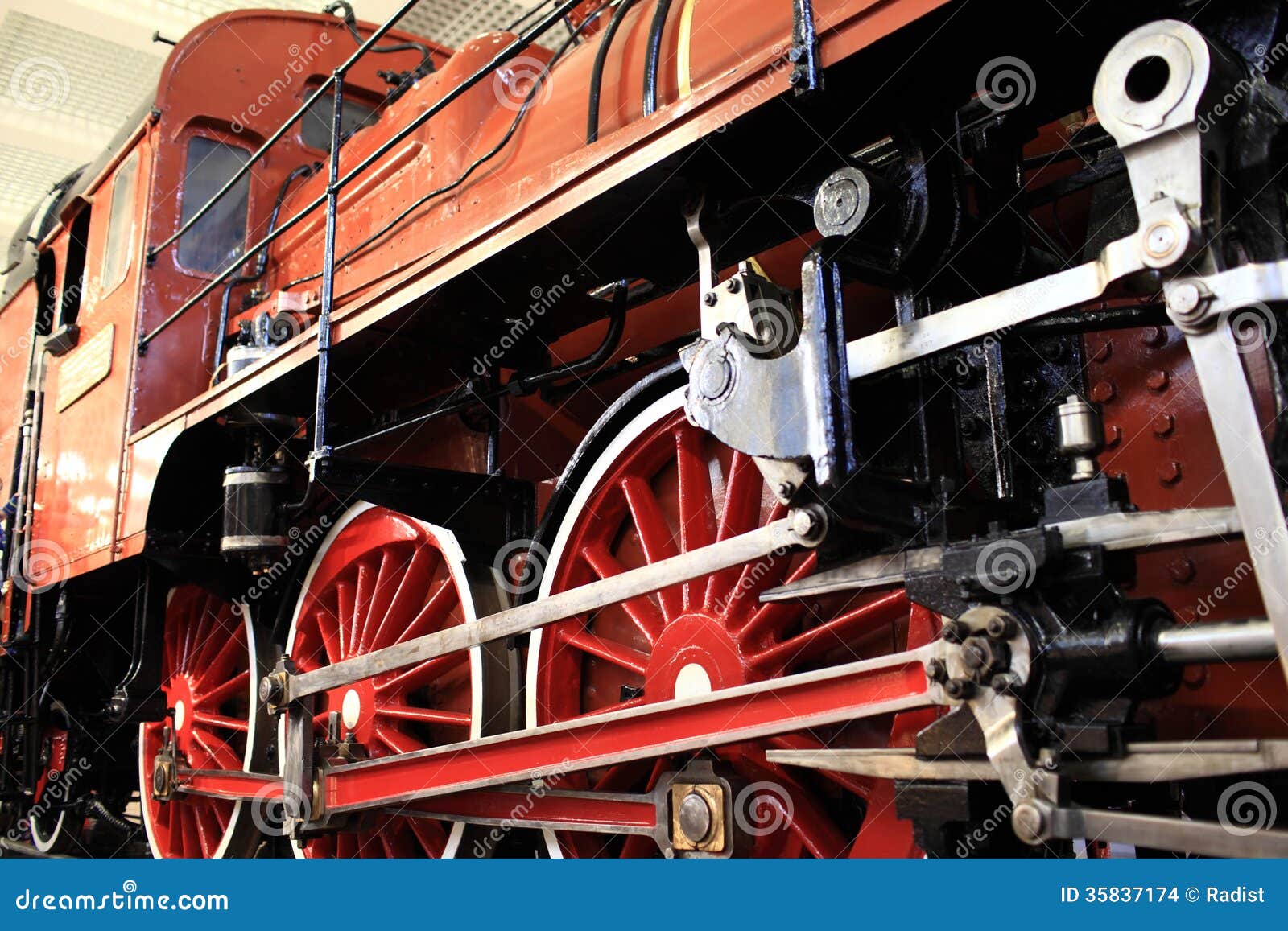 Old red train stock photo. Image of railroad, metal, history - 35837174