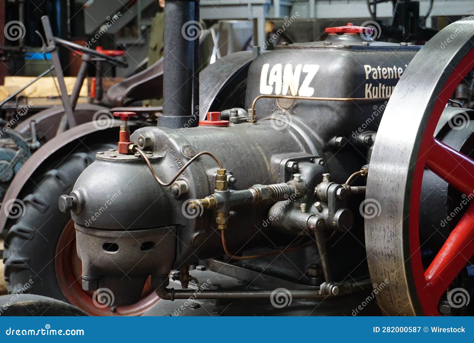 Old Red Vintage Lanz Bulldog Tractor Editorial Photography - Image of aged, rustic: 282000587