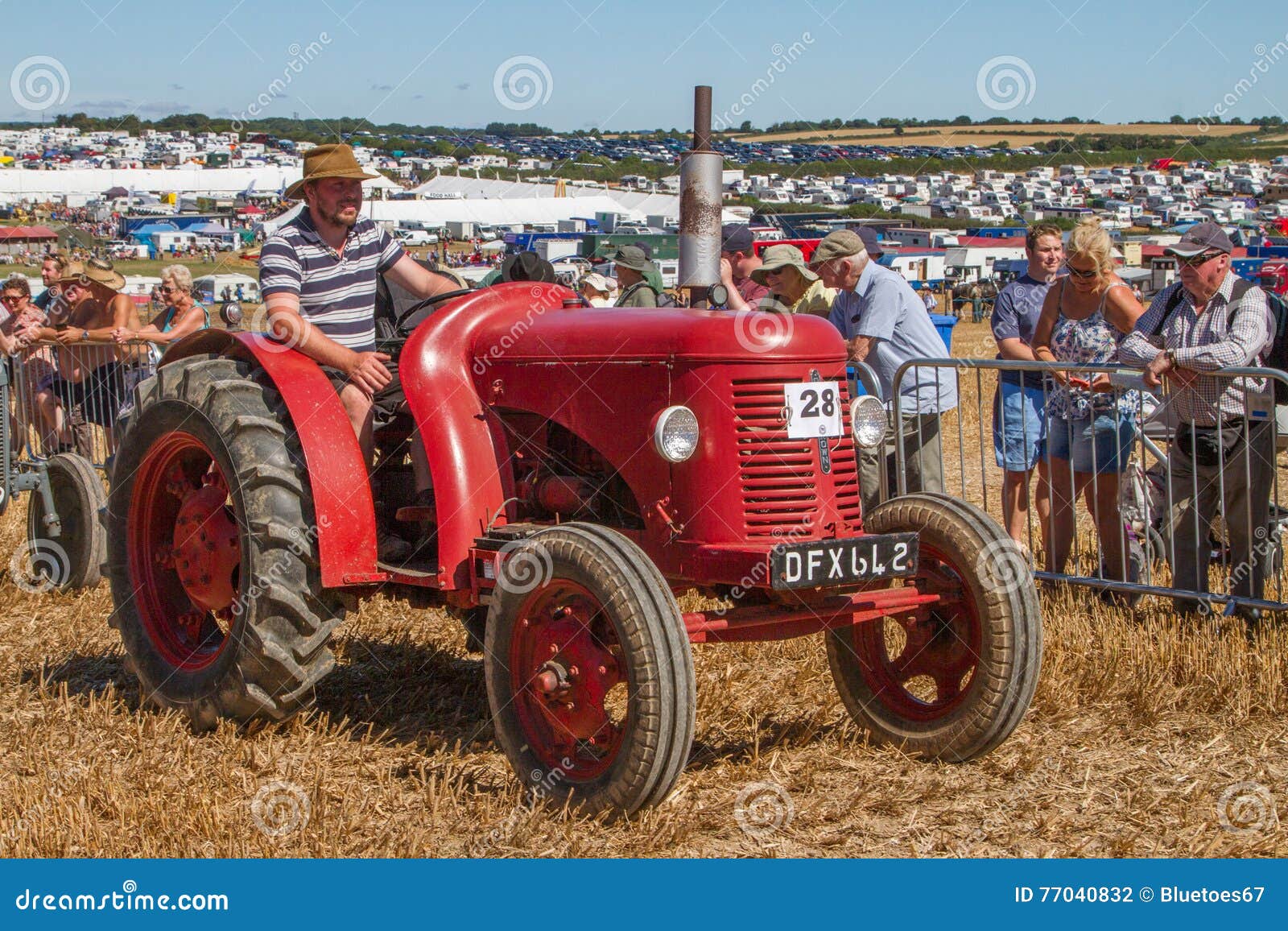 Old Red Vintage Tractor at Show Editorial Photography - Image of engine ...