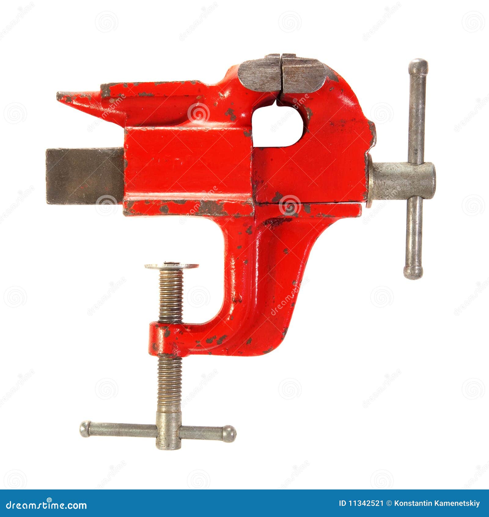 Old red vise stock image. Image of shabby, power, business - 11342521