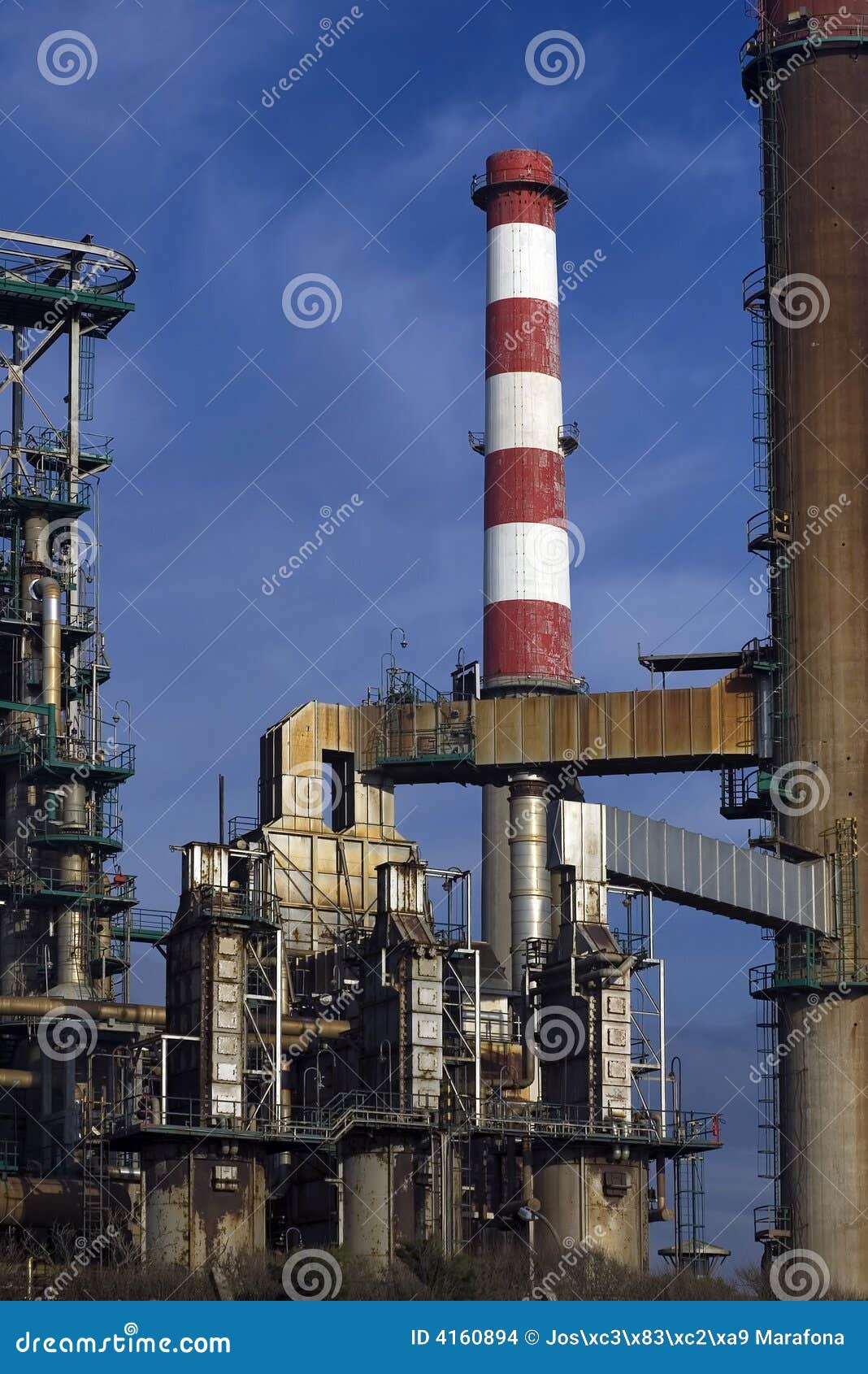 Old refinery stock photo. Image of generator, energy, silhouette - 4160894