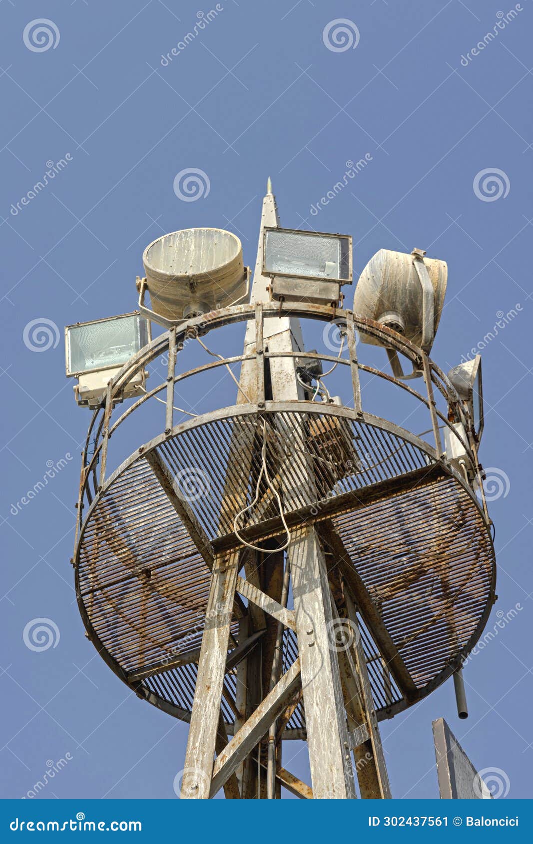 Reflectors Tower Pole Top stock image. Image of light - 302437561