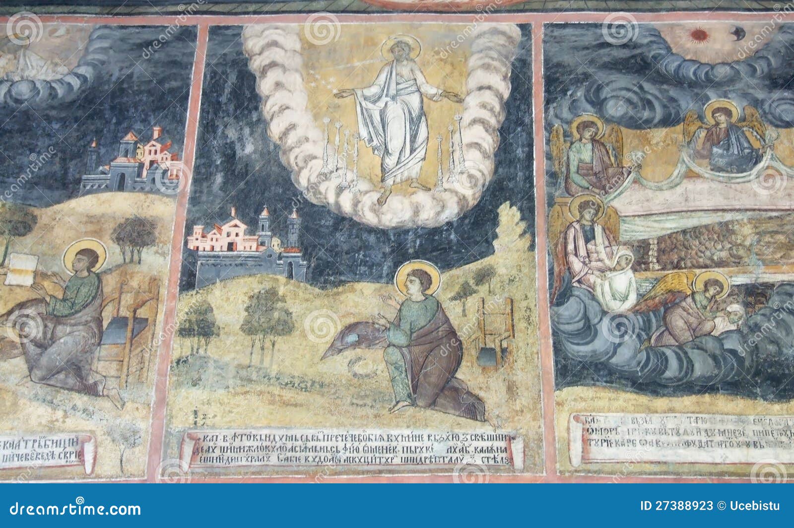 Old religious painting stock image. Image of painting - 27388923