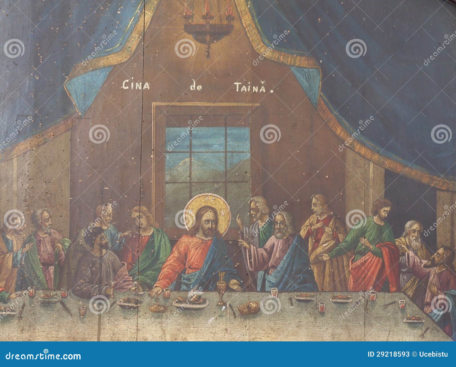 Old religious painting stock image. Image of ornament - 29218593