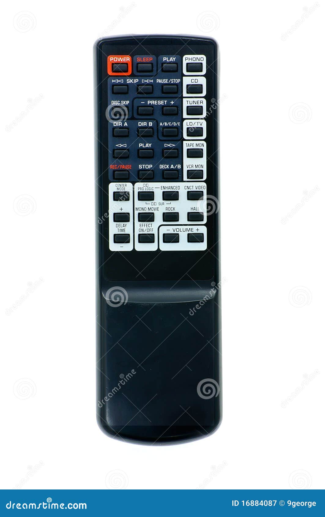 Old Remote Control. Isolated on White Background Stock Image - Image of ...