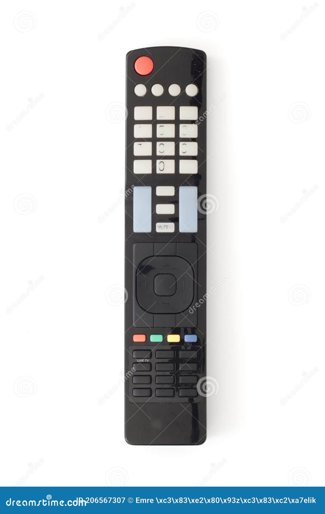 Old Remote Control for Television Isolated on White Background Stock ...