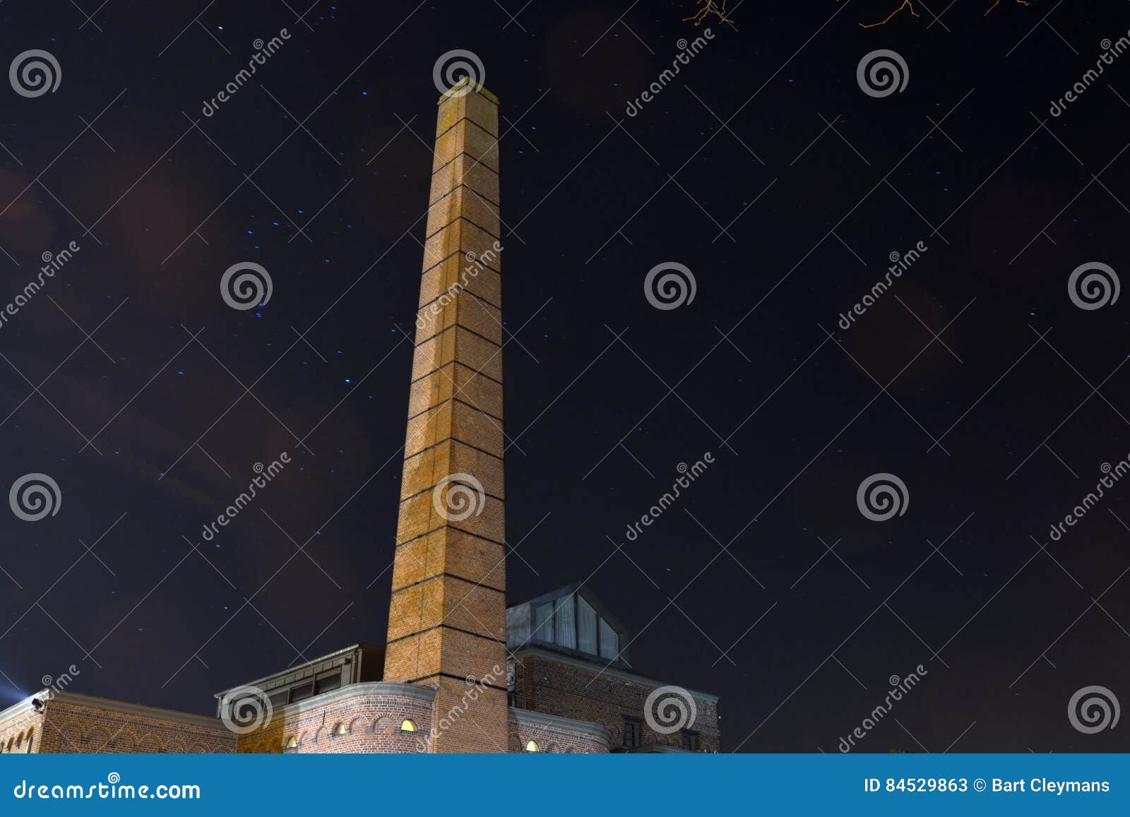 Old Renovated Industrial Tower Stock Image - Image of nightscene ...