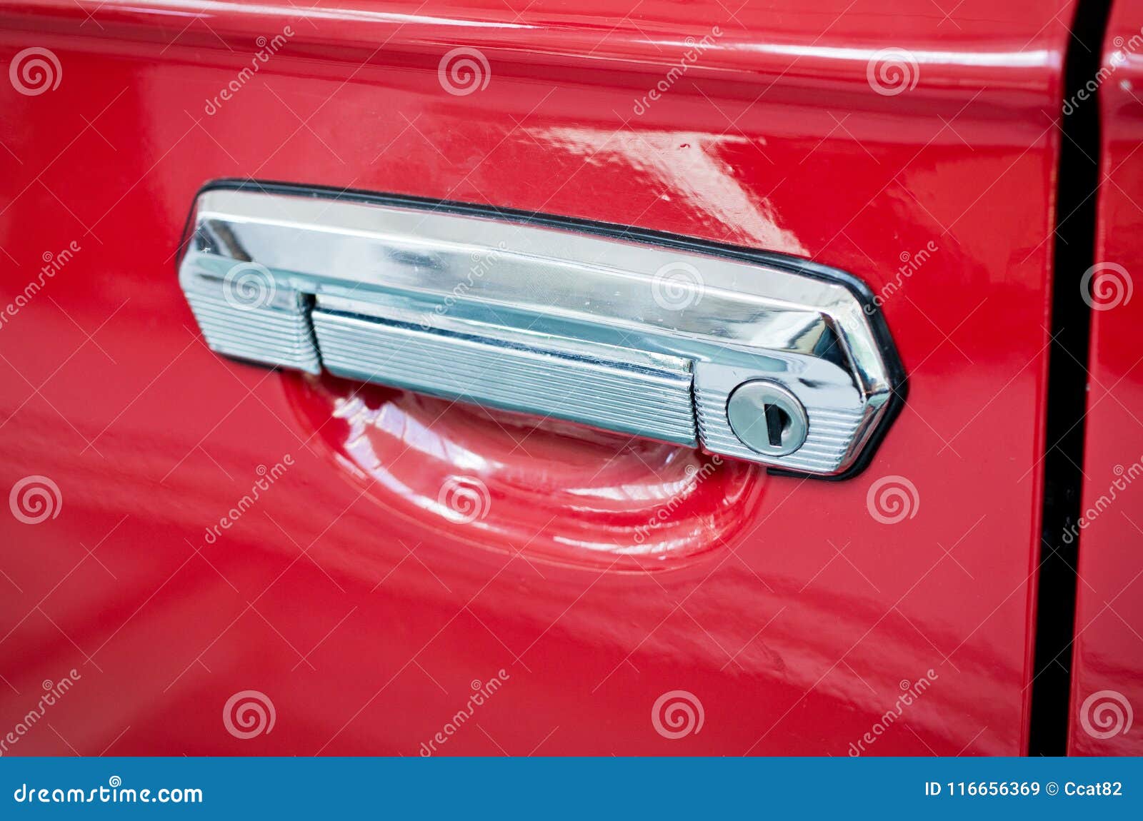 Retro car handle stock image. Image of color, industry - 116656369
