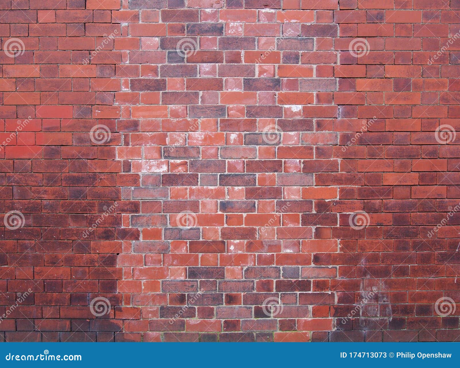 Old Repaired Patched Exterior Wall Made of Red Bricks Stock Image ...