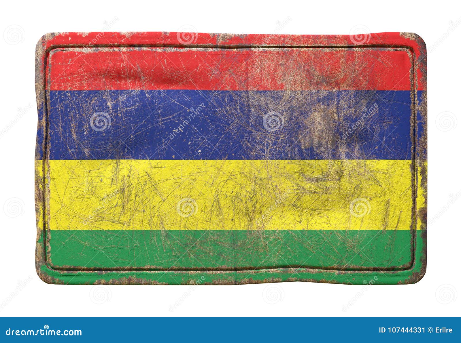 Old Republic of Mauritius Flag Stock Illustration - Illustration of ...