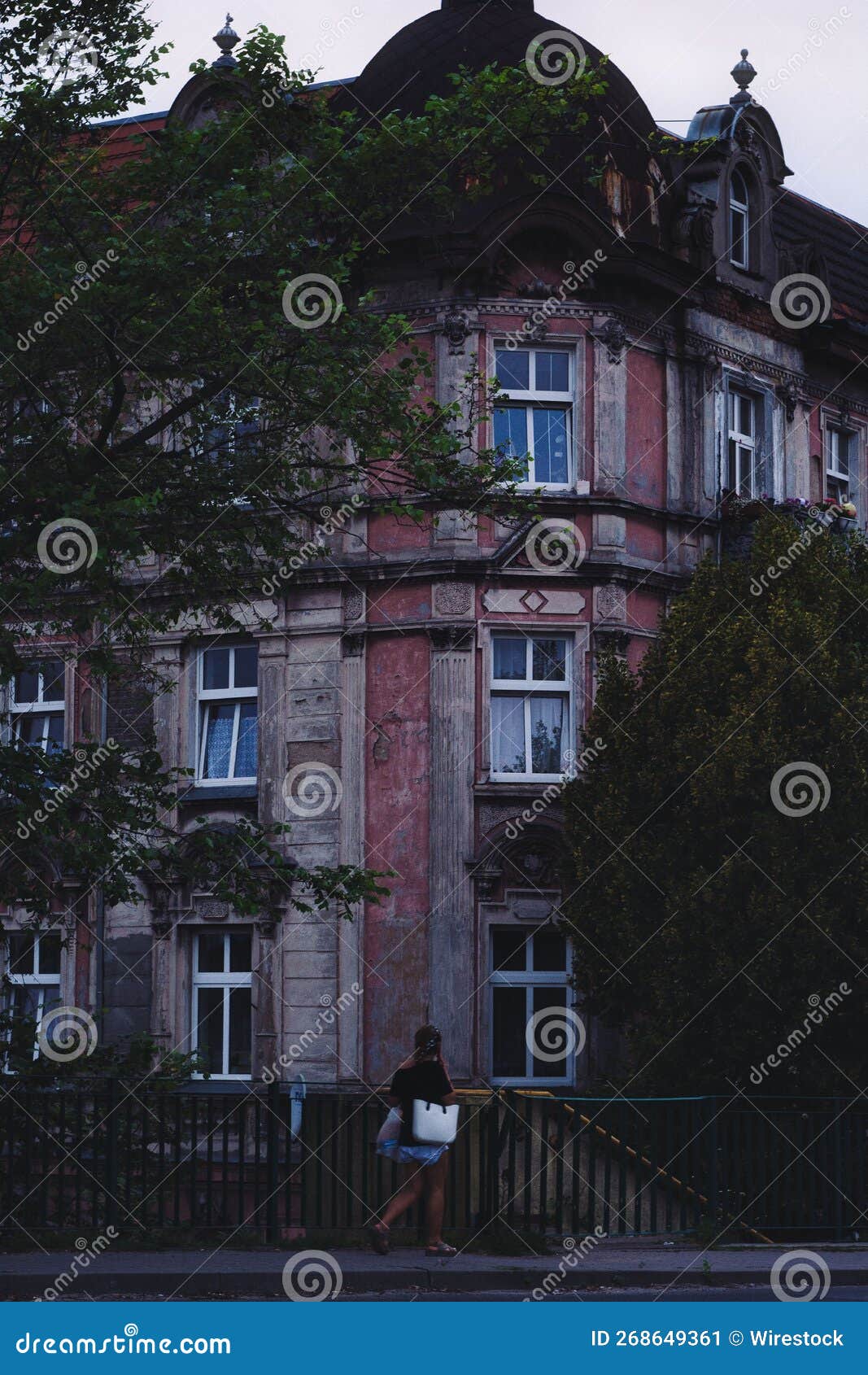 Old Residential Building Facade Stock Image - Image of downtown ...
