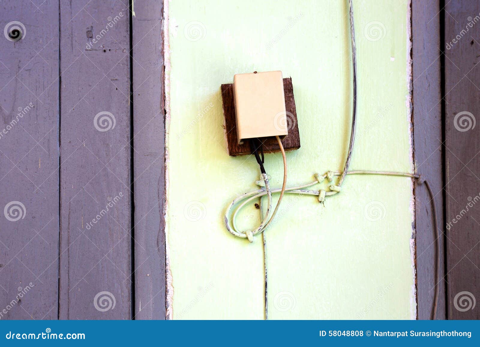 Old Residential Phone Line Box on Pole Stock Photo - Image of jack ...