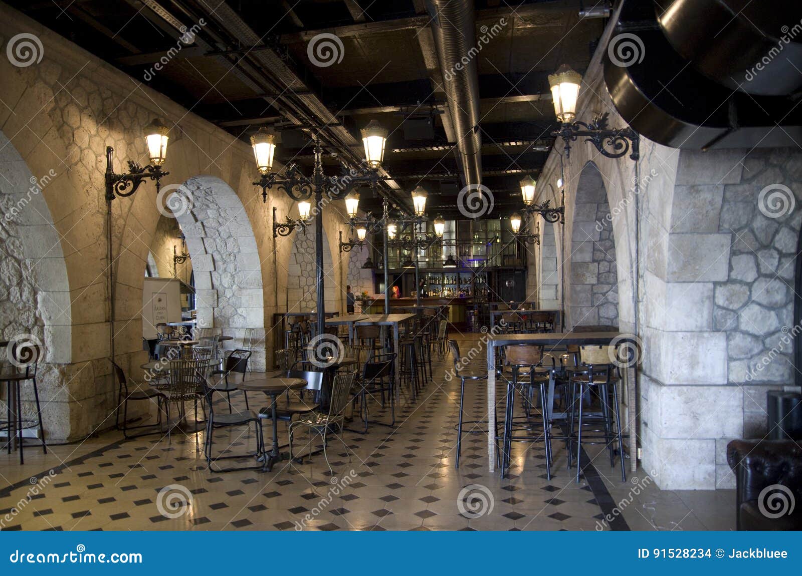Old Restaurant Under a Bridge in Paris Editorial Stock Image - Image of ...