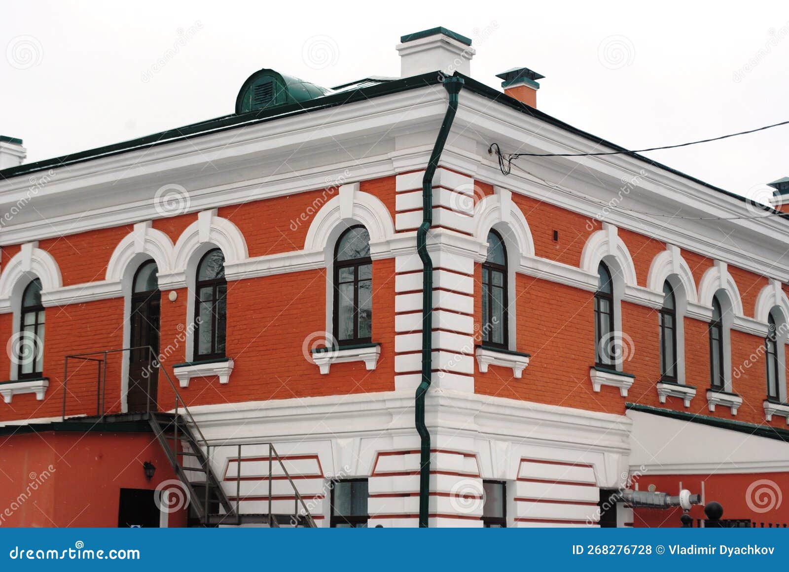 Facade of an old building stock photo. Image of estate - 268276728