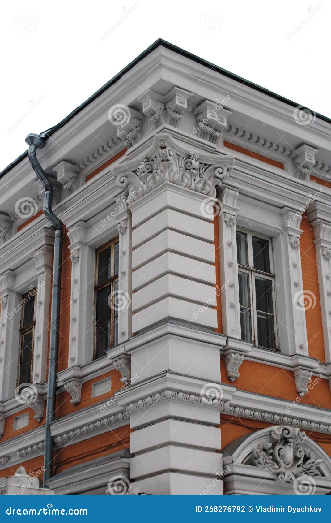 Facade of an old building stock photo. Image of outdoors - 268276792