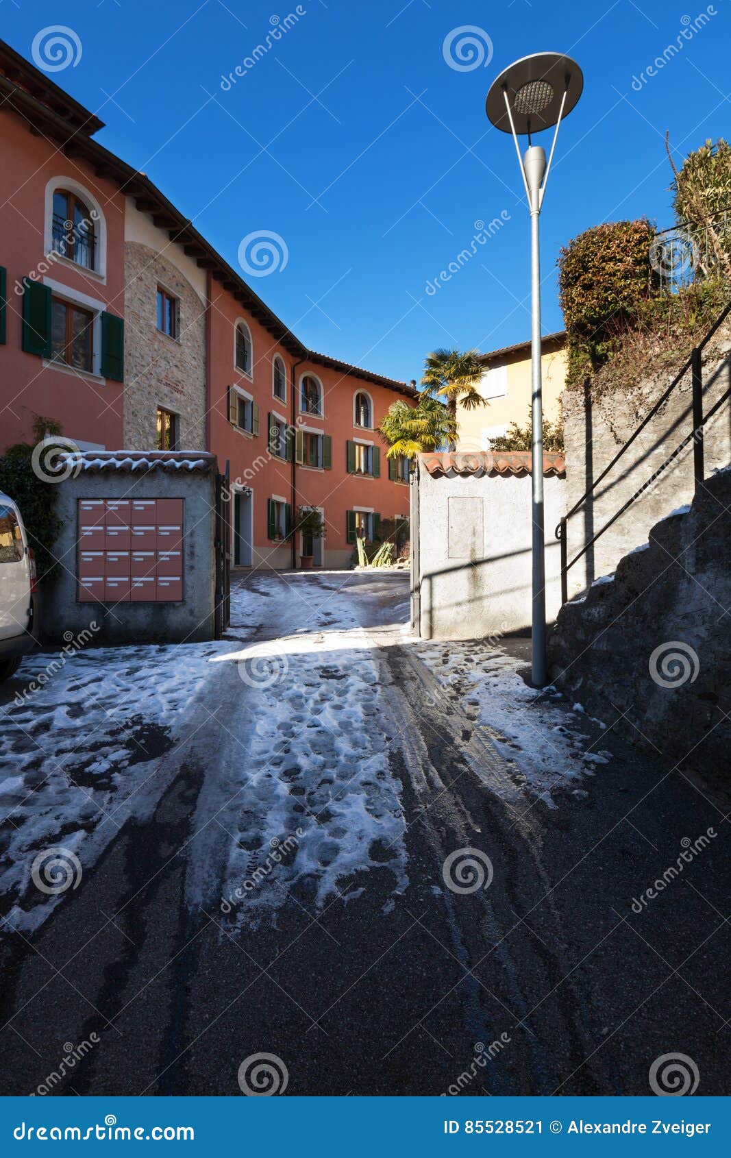 Old restored house view stock image. Image of space, sunny - 85528521