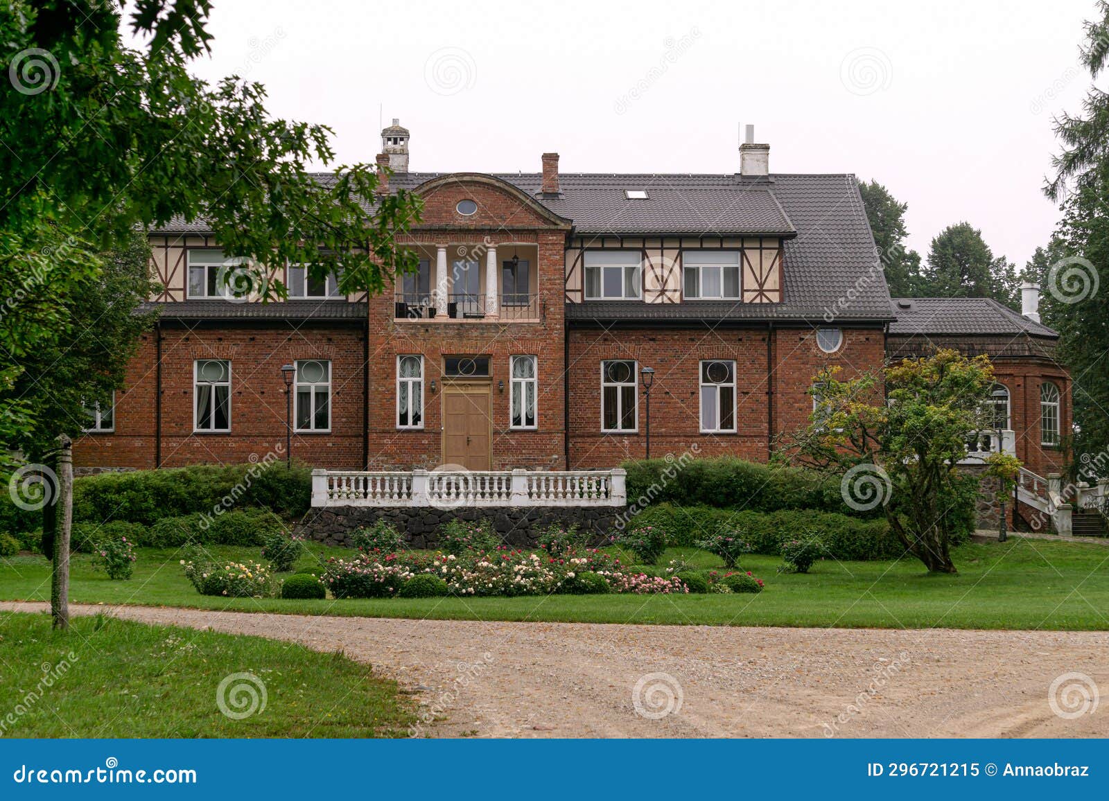 Old, Restored Manor of a German Baron in Latvia Stock Image - Image of ...