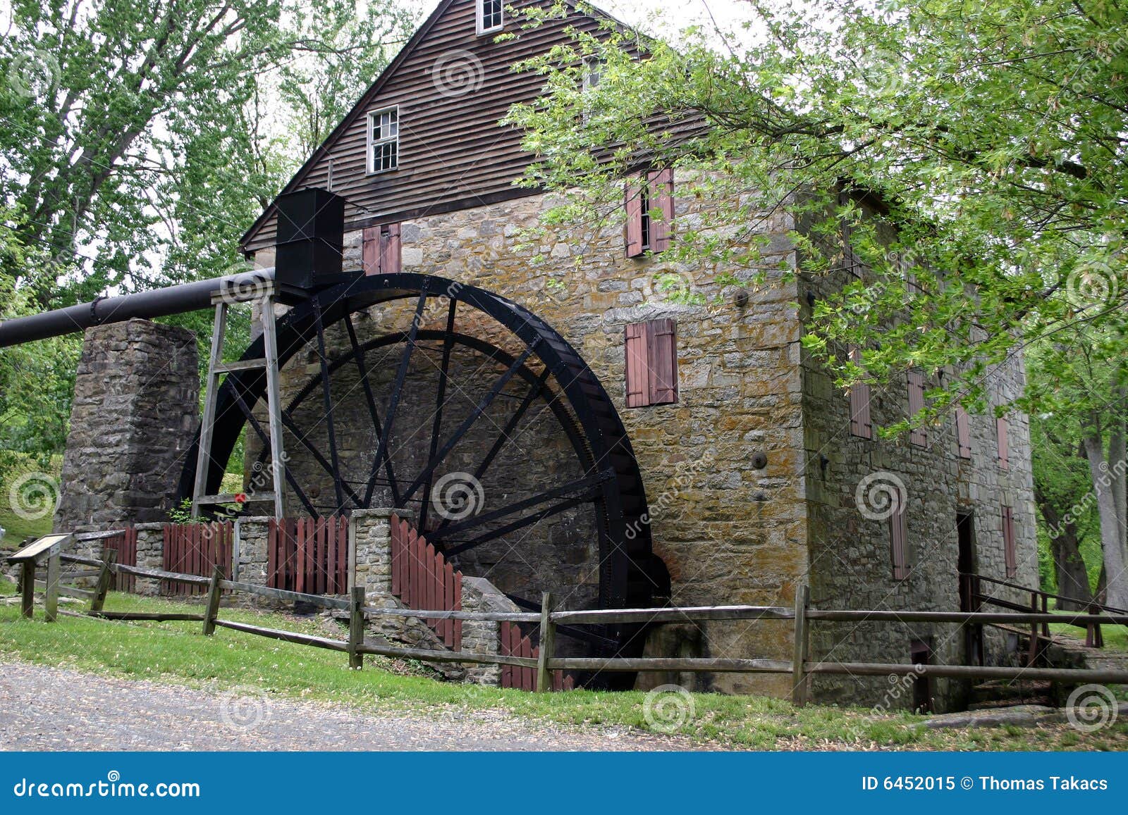 Old Restored Mill - Maryland Stock Image - Image of fence, weathered ...