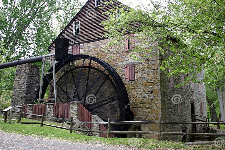 Old Restored Mill - Maryland Stock Image - Image of fence, weathered ...