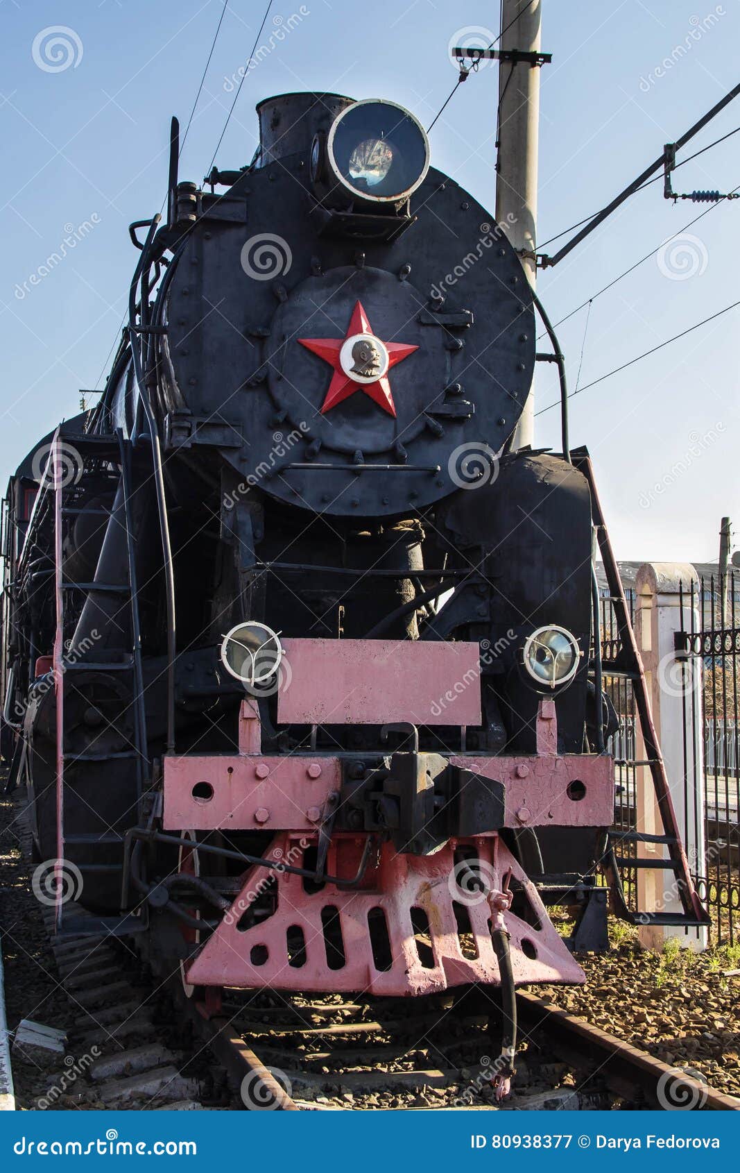Old Restored Steam Train with Wagons Stock Image - Image of heritage ...