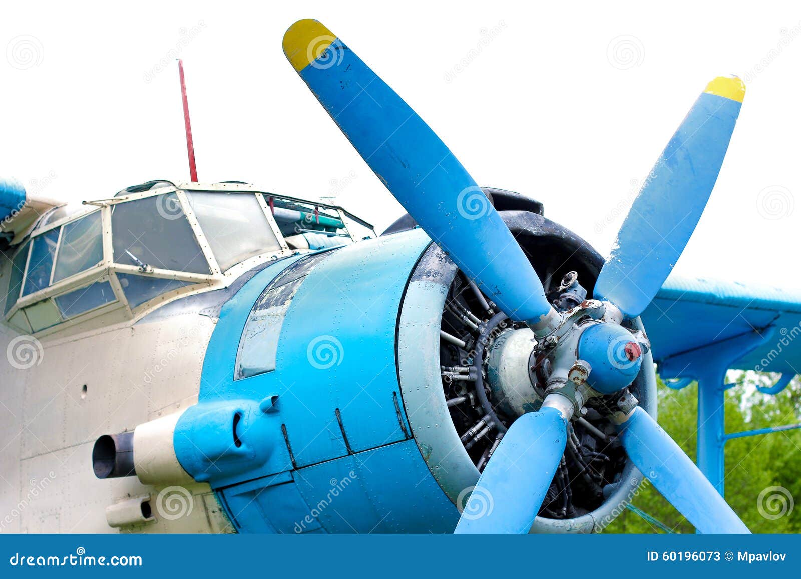Old Retro Airplane on Green Grass Stock Image - Image of biplane ...
