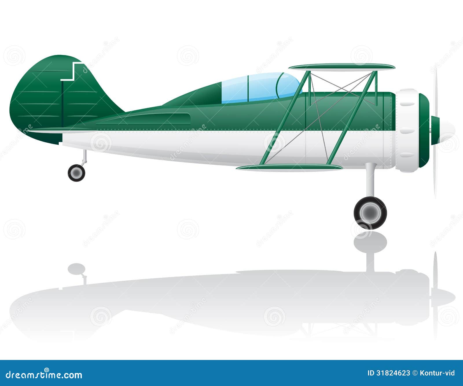 Old Retro Airplane Vector Illustration Stock Vector - Illustration of ...