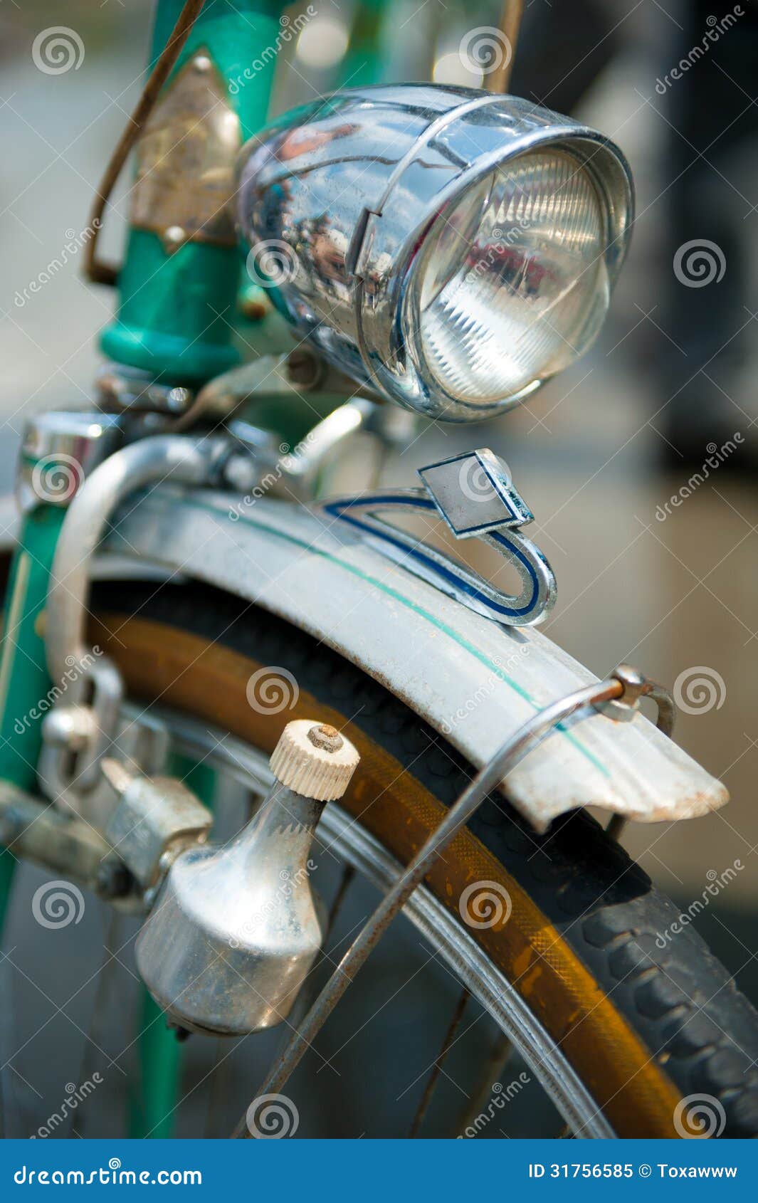 Old retro bicycle stock image. Image of headlight, tire - 31756585