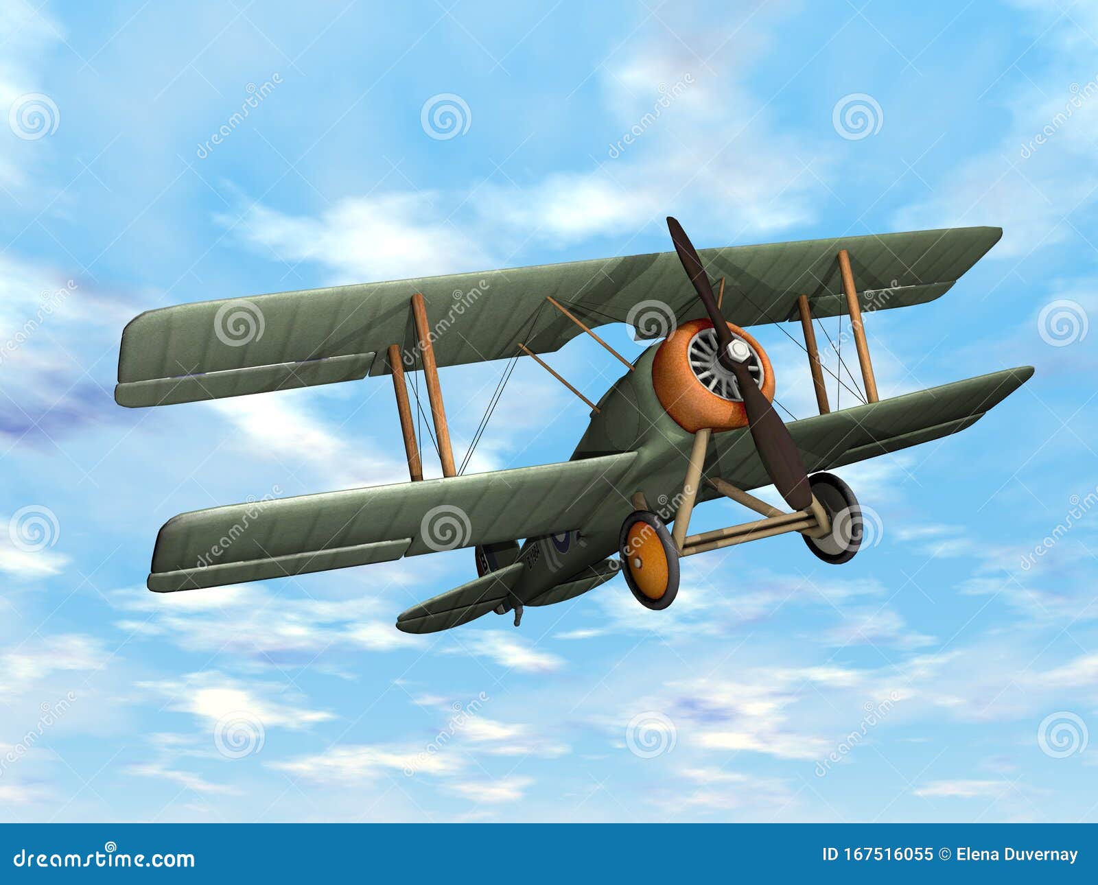 Retro Biplane Aircraft Cartoon Vector | CartoonDealer.com #149742579