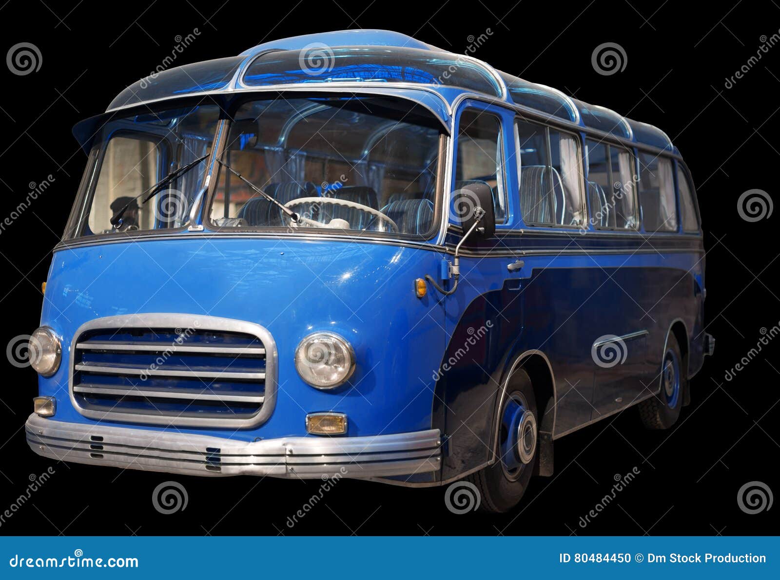 Old retro blue bus. stock photo. Image of classic, time - 80484450