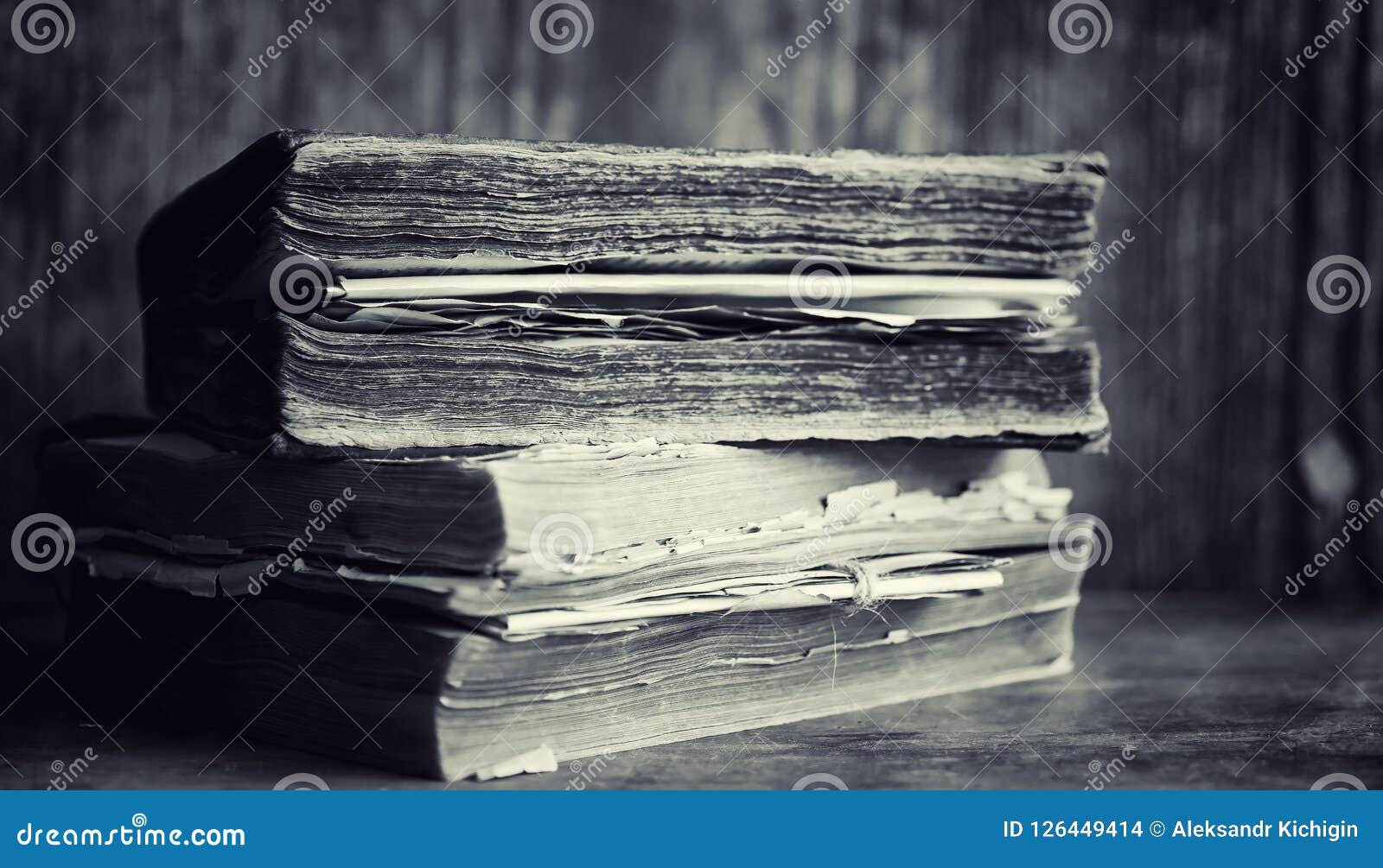 An Old Retro Book on the Table. an Encyclopedia of the Past on a Stock ...