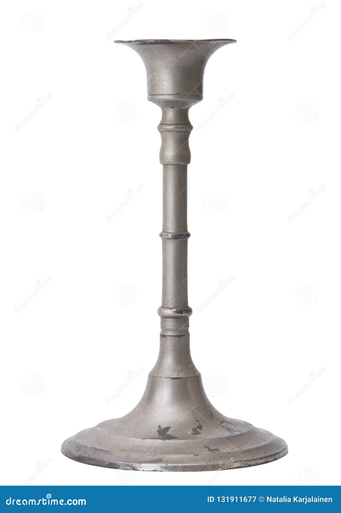 Old Retro Candlestick Isolated on White Background Stock Image - Image ...
