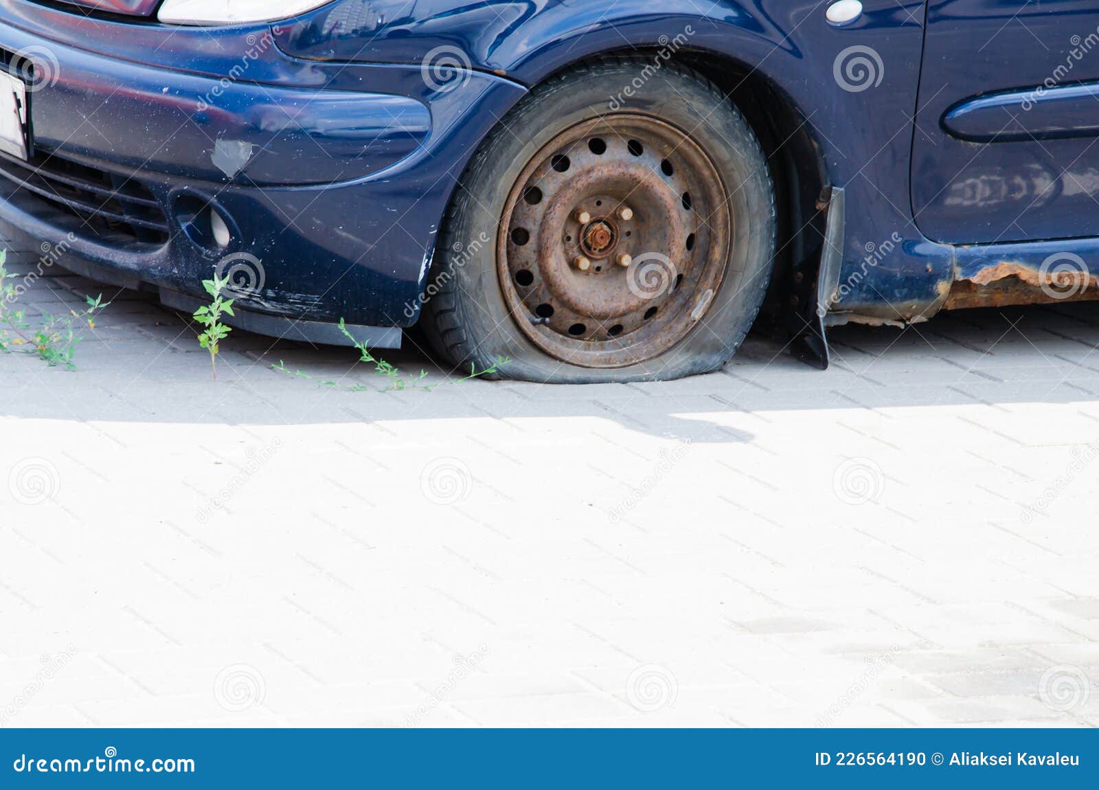 Old, Retro Car with Rust on the Metal. Side View Stock Photo - Image of ...