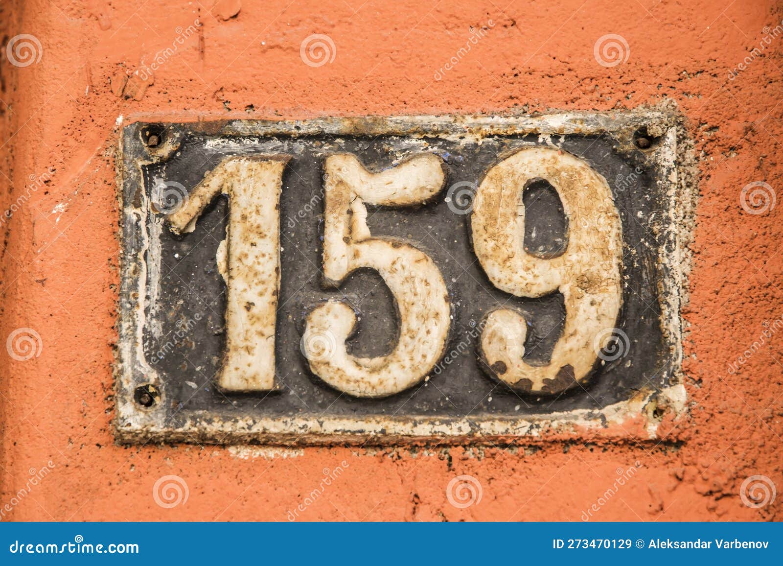 Old Retro Cast Iron Plate Number 159 Stock Image - Image of typography ...