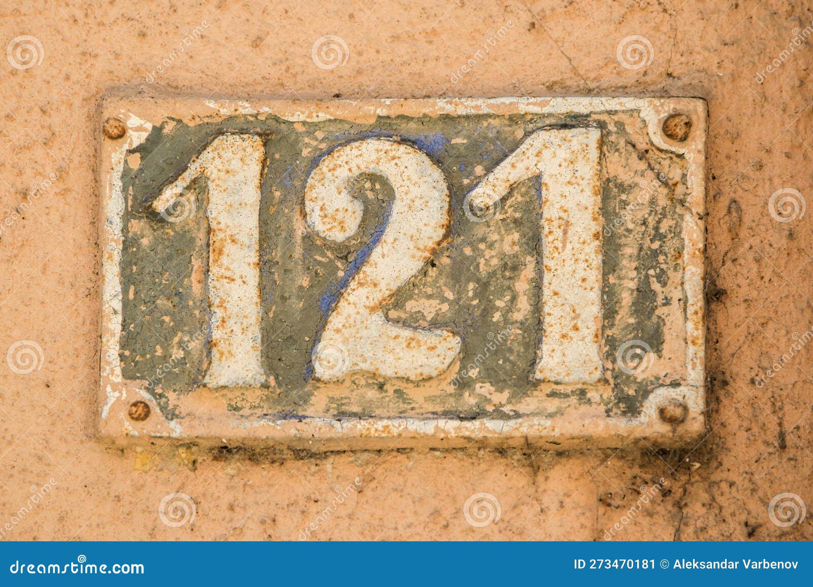 Old Retro Cast Iron Plate Number 121 Stock Image - Image of design ...