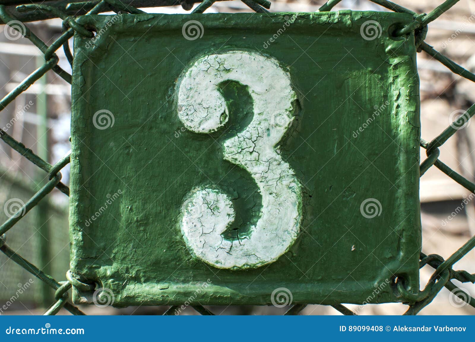 Old Retro Cast Iron Plate Number 3 Stock Photo - Image of iron, dirt ...