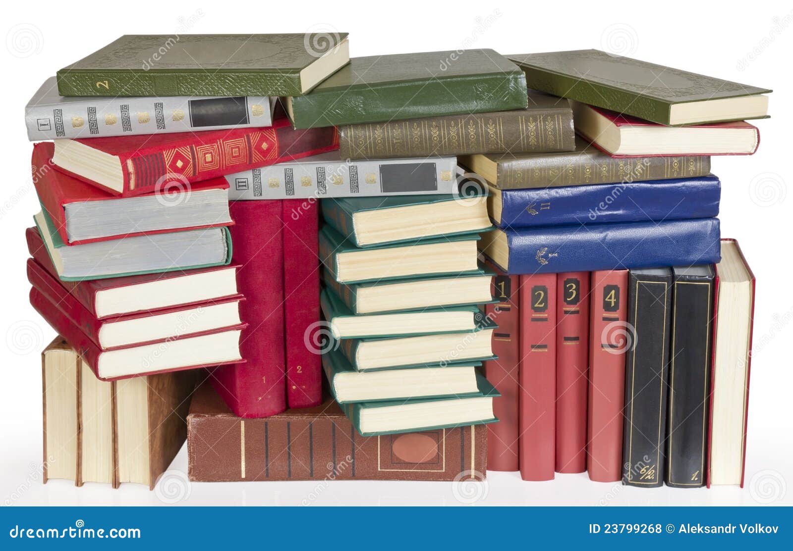 Old Retro Color Cover Books Heap Stock Photo - Image of blue, pile ...