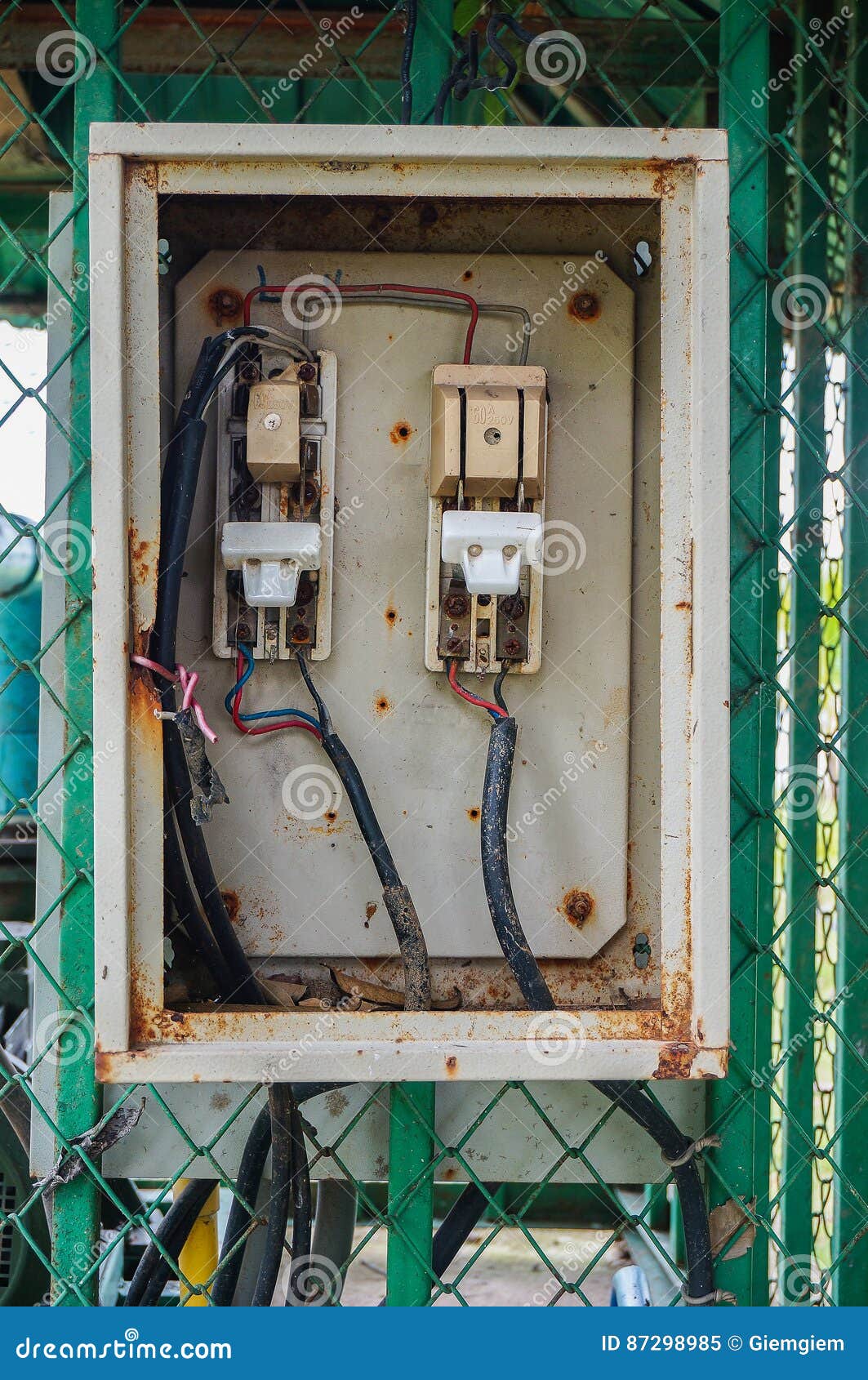 Old Retro Electric Switch Dangerous Stock Image - Image of abstract ...