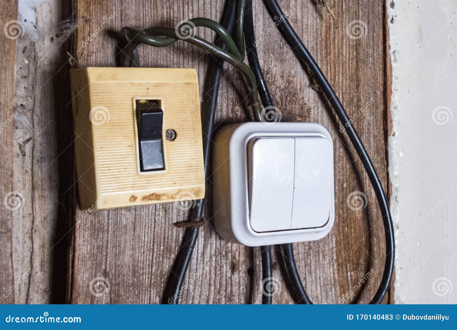 Old Retro Electricity Switches Stock Image - Image of energy, circuit ...