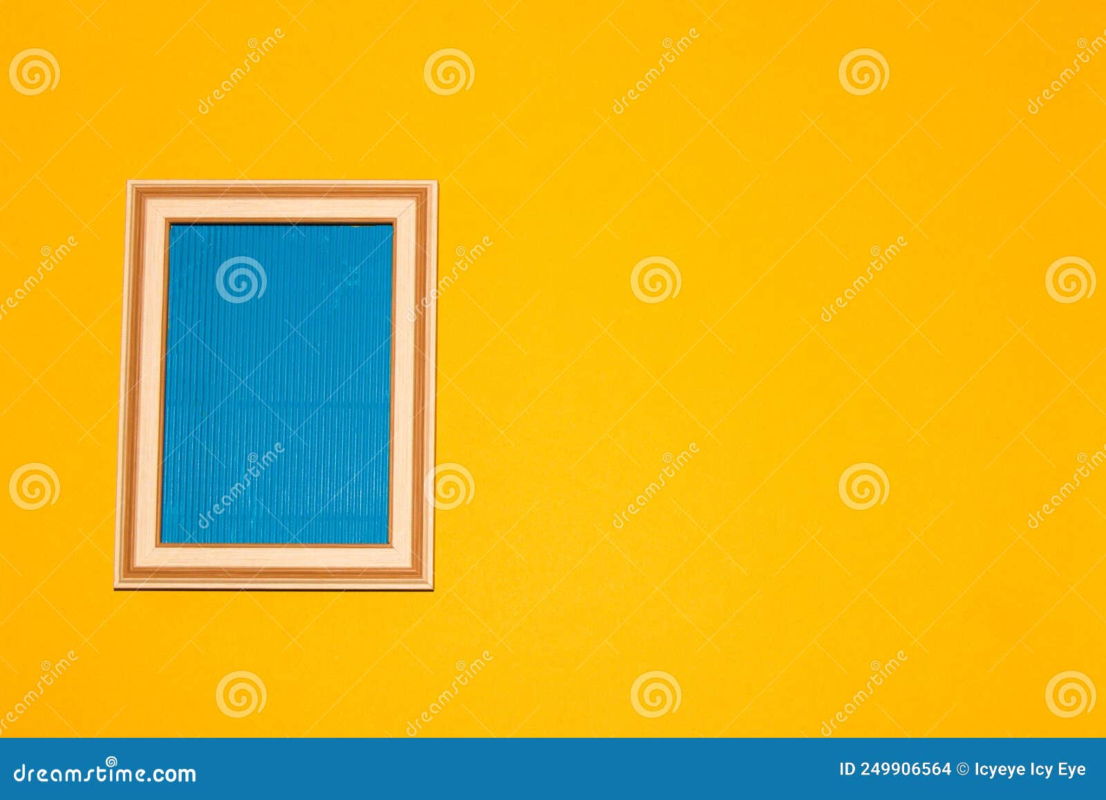 Old Retro Frame with Blue Copy Space on the Left Side of the Background ...