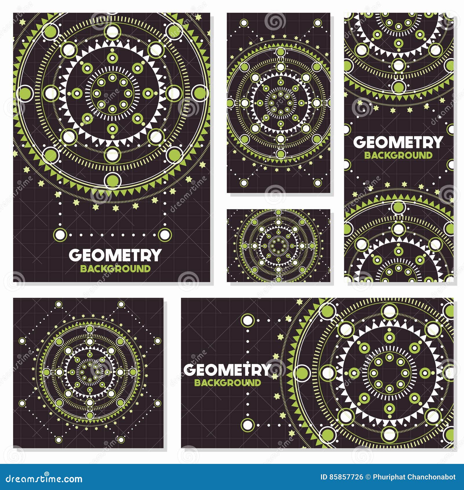 Old Retro Geometry Vintage Style Background Design Template Stock ...