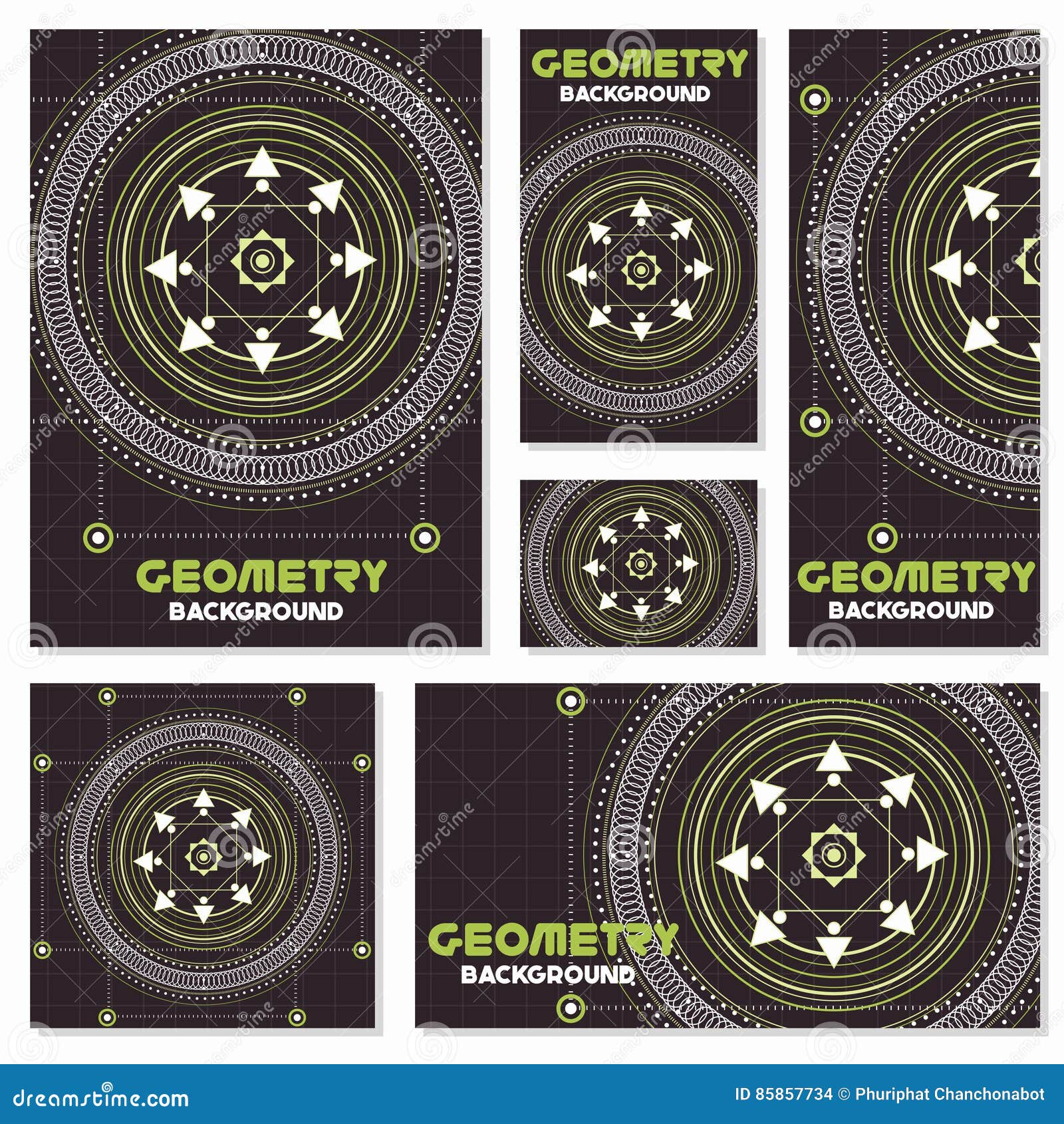Old Retro Geometry Vintage Style Background Design Template Stock ...