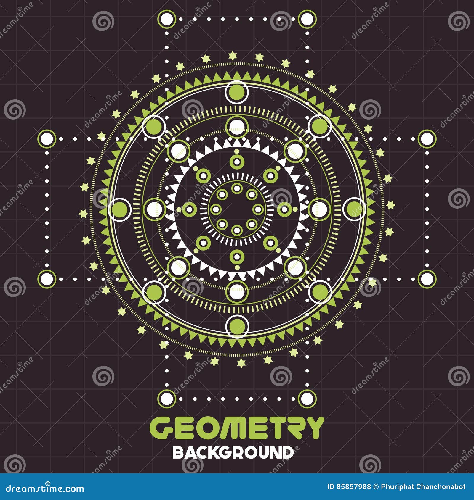 Old Retro Geometry Vintage Style Background Design Template Stock ...