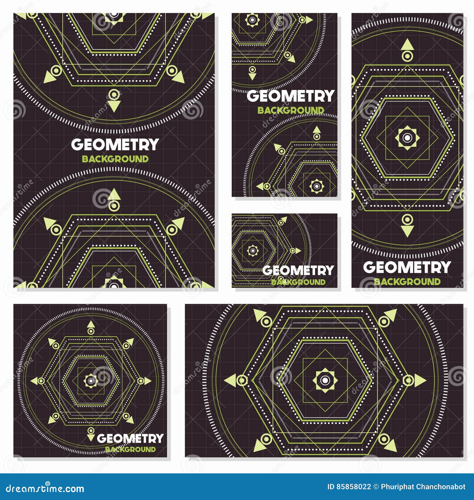 Old Retro Geometry Vintage Style Background Design Template Stock ...