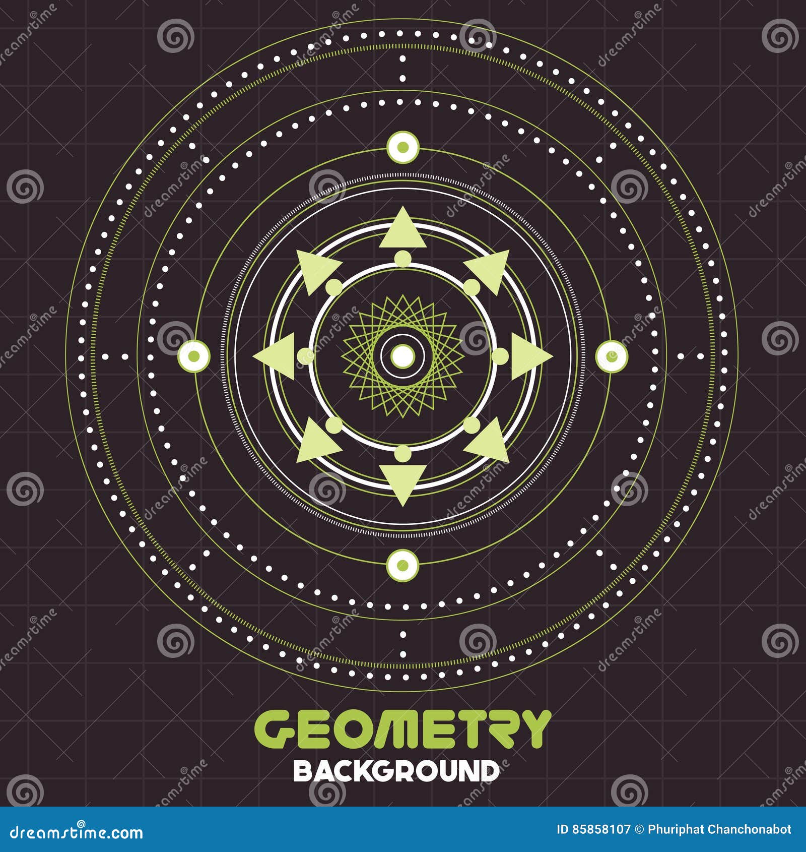 Old Retro Geometry Vintage Style Background Design Template Stock ...