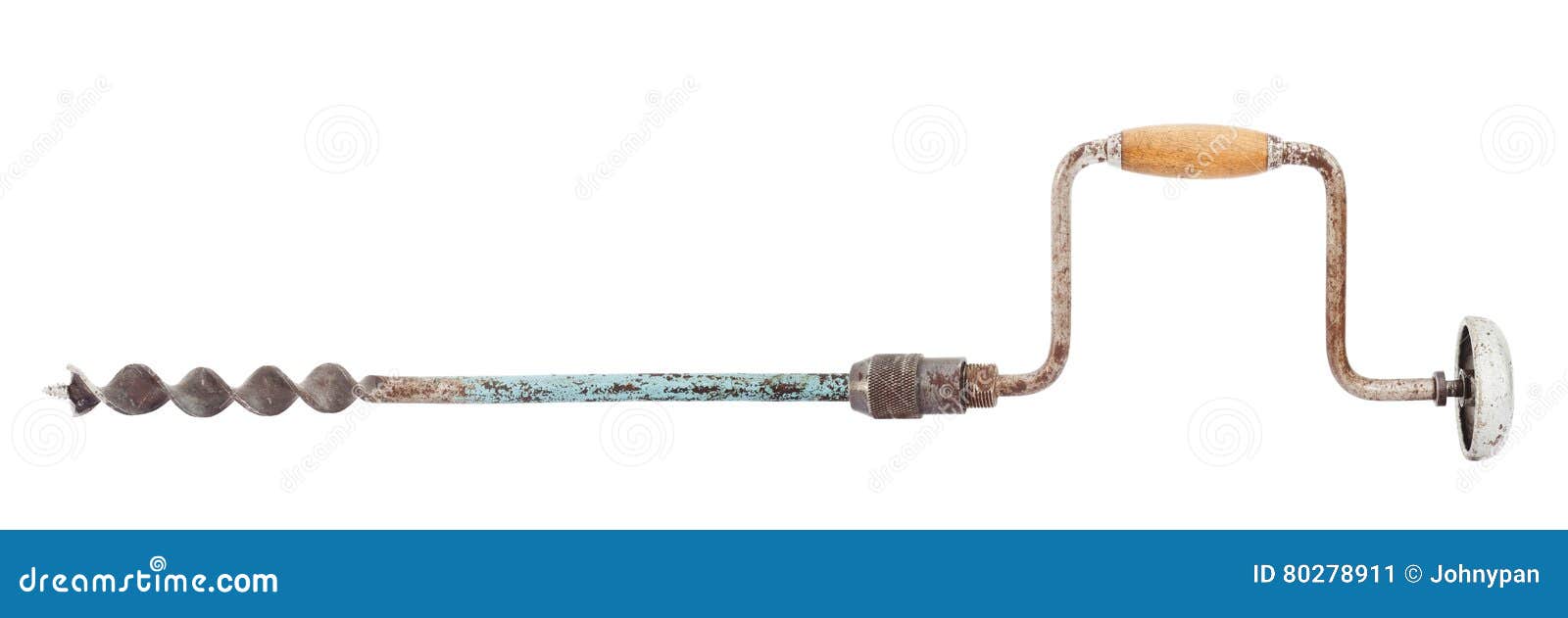 Old retro hand drill stock image. Image of construction - 80278911