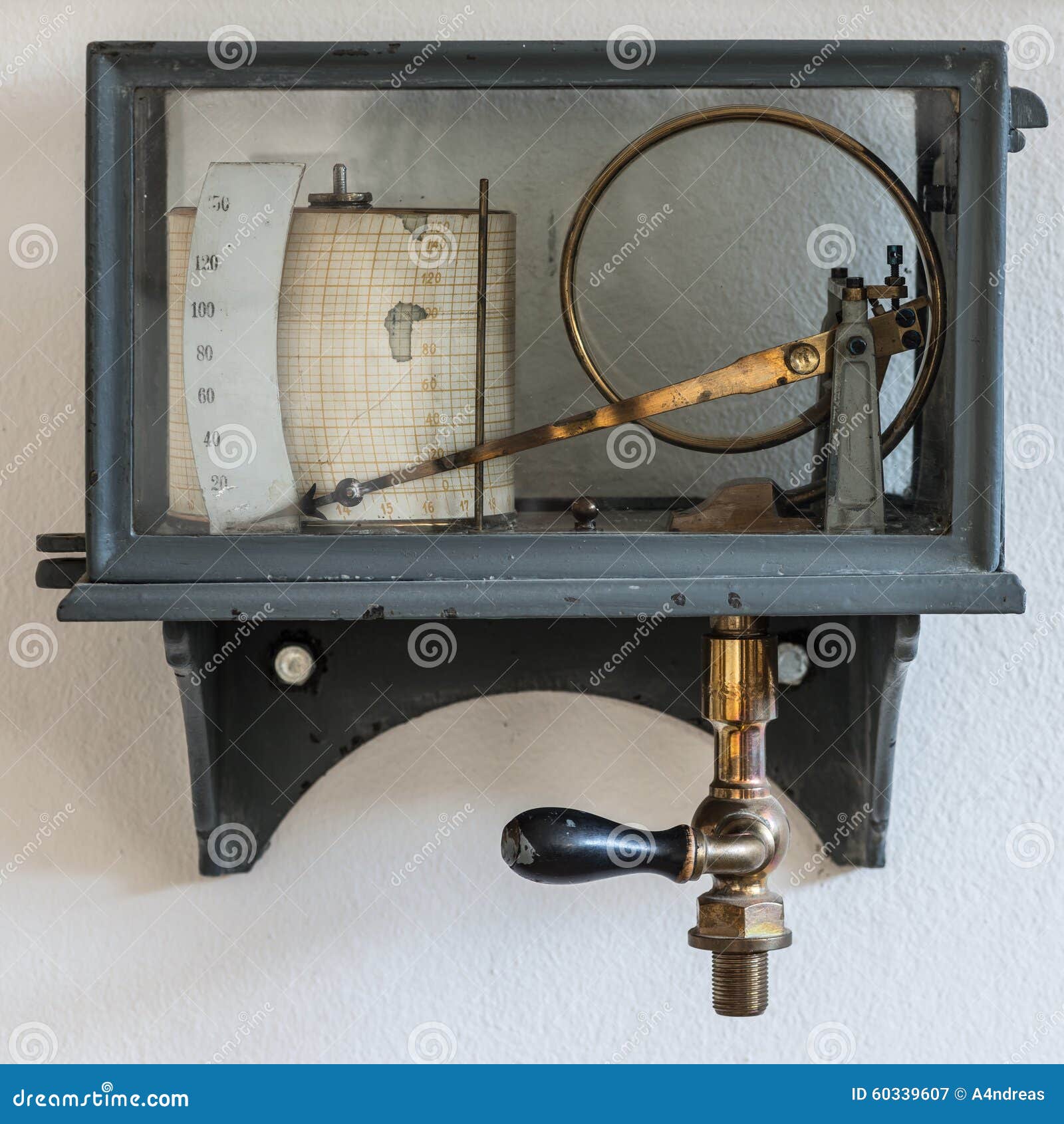 Old Retro Hygrometer Weather Station Stock Image - Image of frequency ...